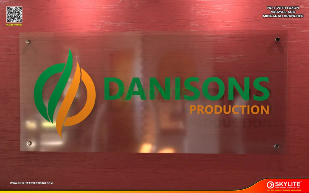 Direct Uv Printed Glass Logo Signage | Custom UV Printed Logo Signage ...
