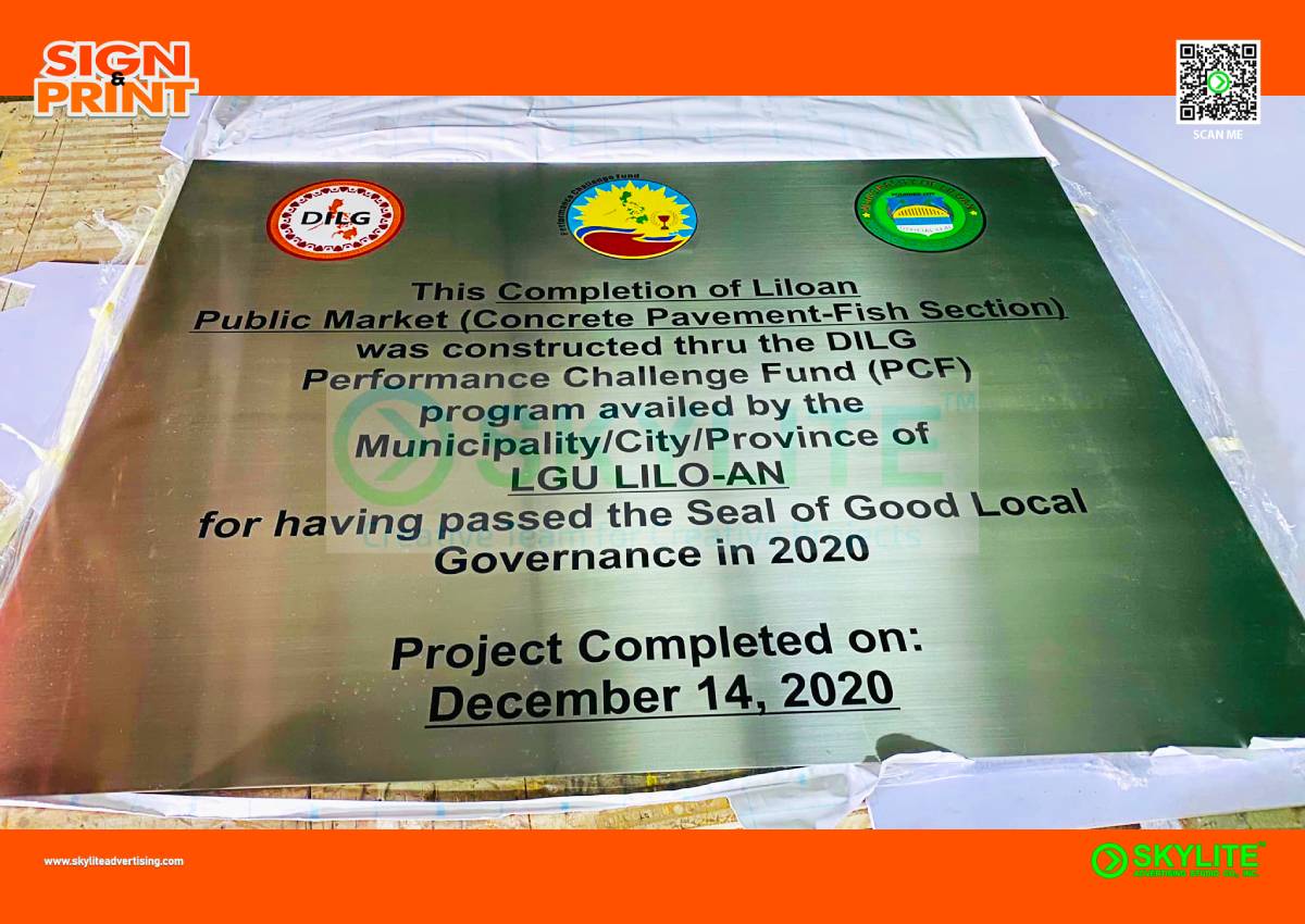 Metal Etching Signage Maker in Boljoon Cebu | Metal Etching Sign Maker ...