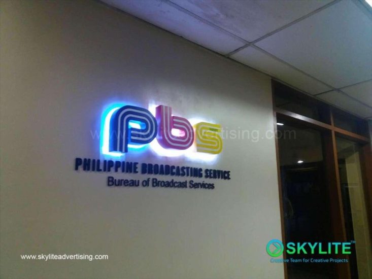 PBS Philippine Broadcasting Service Metal Backlit Sign | PBS Metal ...